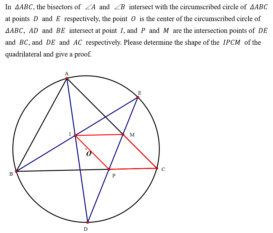 Solved In triangle ABC, the bisectors of angle A and angle B | Chegg.com