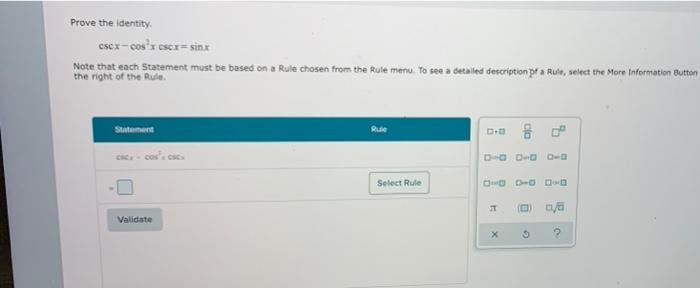 Solved Prove the identity. cscx-cos x cscx-sinx Note that | Chegg.com Solved Prove the identity. cscx-cos x cscx-sinx Note that | Chegg.com