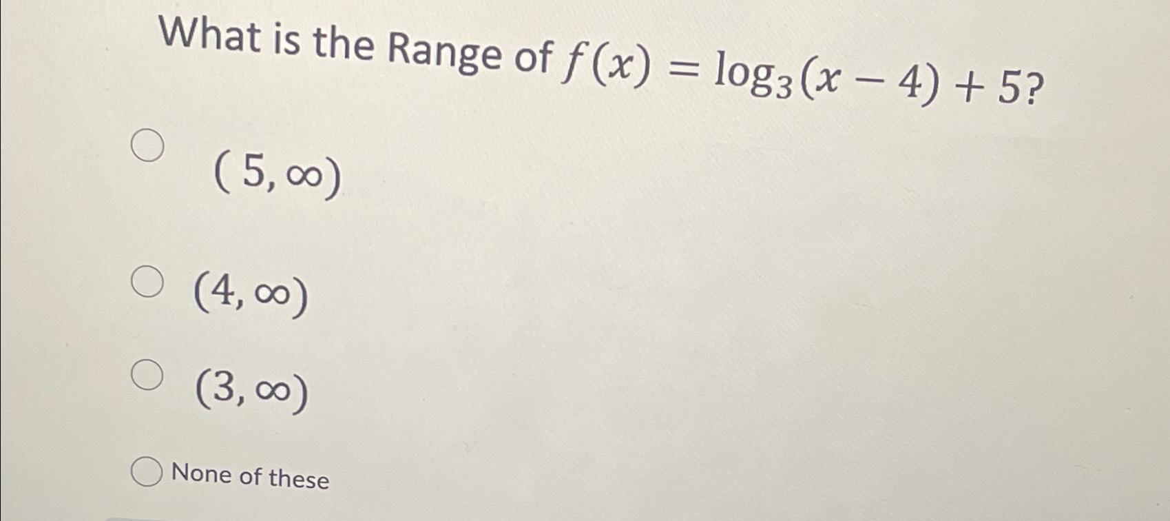 Solved What is the Range of | Chegg.com