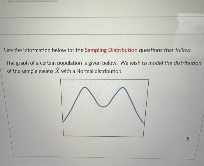 Solved Use the information below for the Sampling | Chegg.com