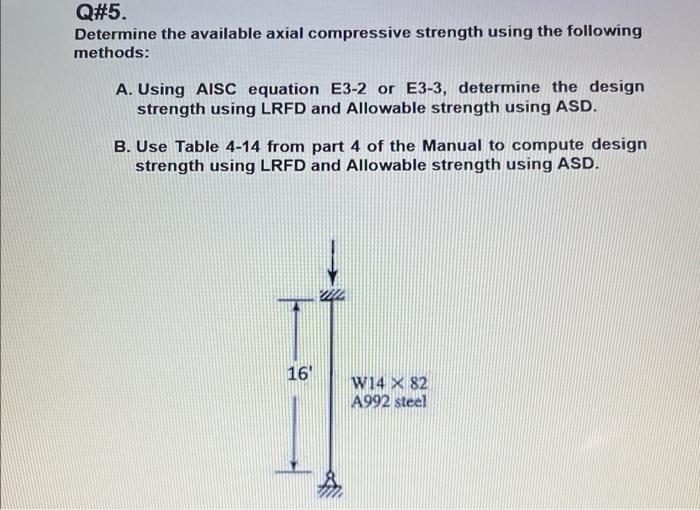 Solved Determine the available axial compressive strength | Chegg.com