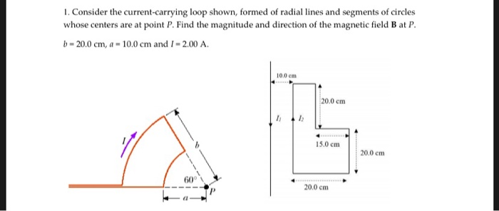Solved 1. Consider the current-carrying loop shown, formed | Chegg.com