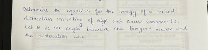 Solved Determine the equation foe the energy of a mixed | Chegg.com