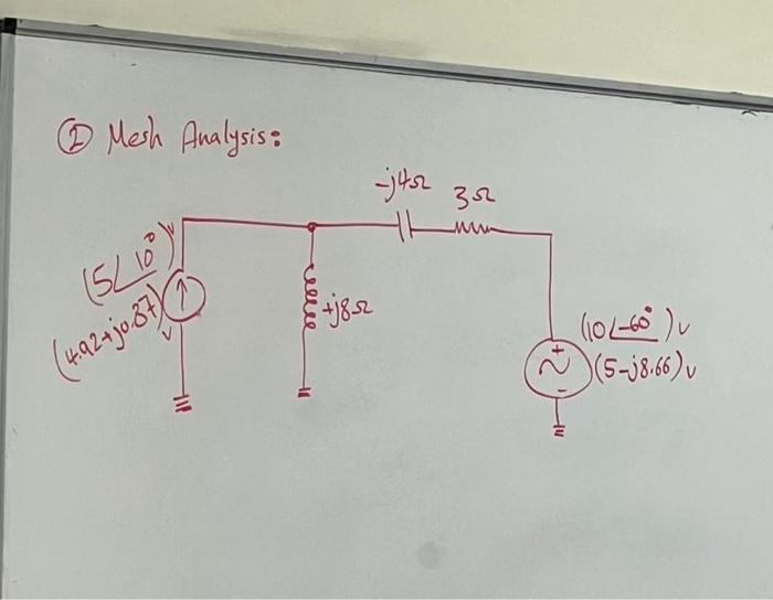 Solved (2) Mesh Analysis: | Chegg.com