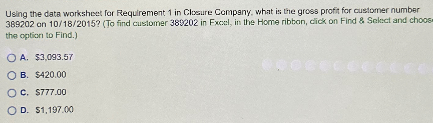 Solved Using the data worksheet for Requirement 1 ﻿in | Chegg.com
