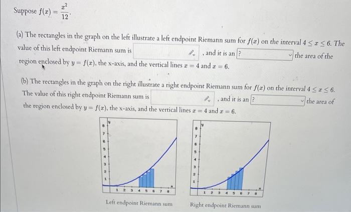 Solved Suppose f(x)=12x2 (a) The rectangles in the graph on | Chegg.com