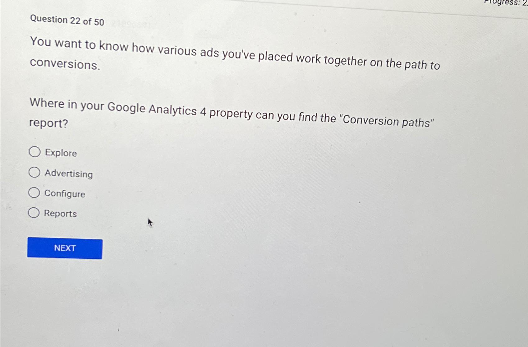 Solved Question 22 ﻿of 50You want to know how various ads | Chegg.com