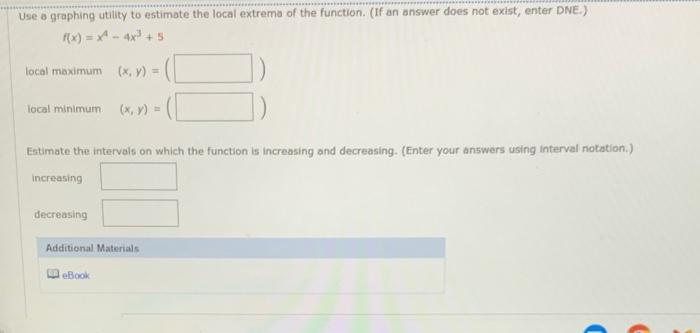 Solved Use a graphing utility to estimate the local extrema | Chegg.com
