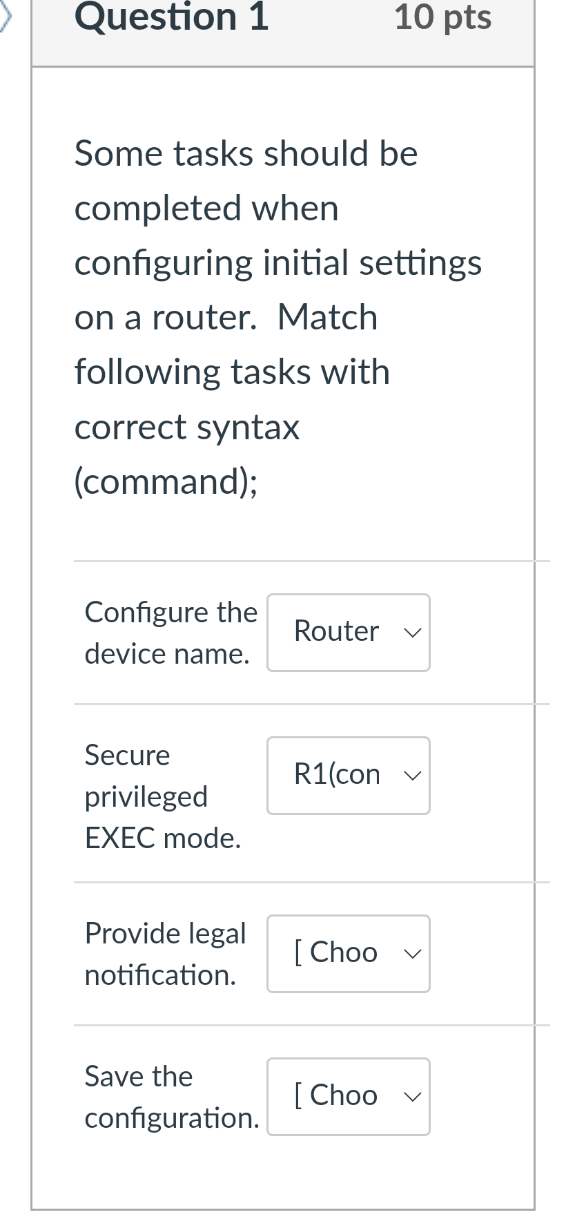 Solved Some tasks should be completed when configuring | Chegg.com