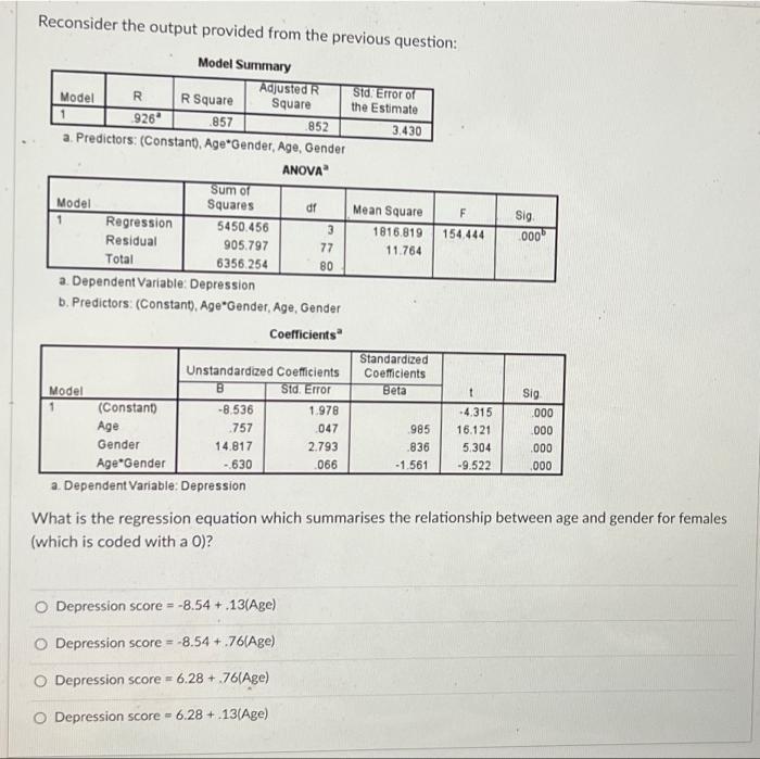 Solved Reconsider the output provided from the previous | Chegg.com