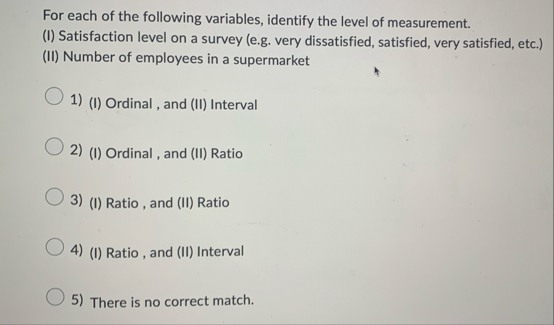 Solved For each of the following variables, identify the | Chegg.com