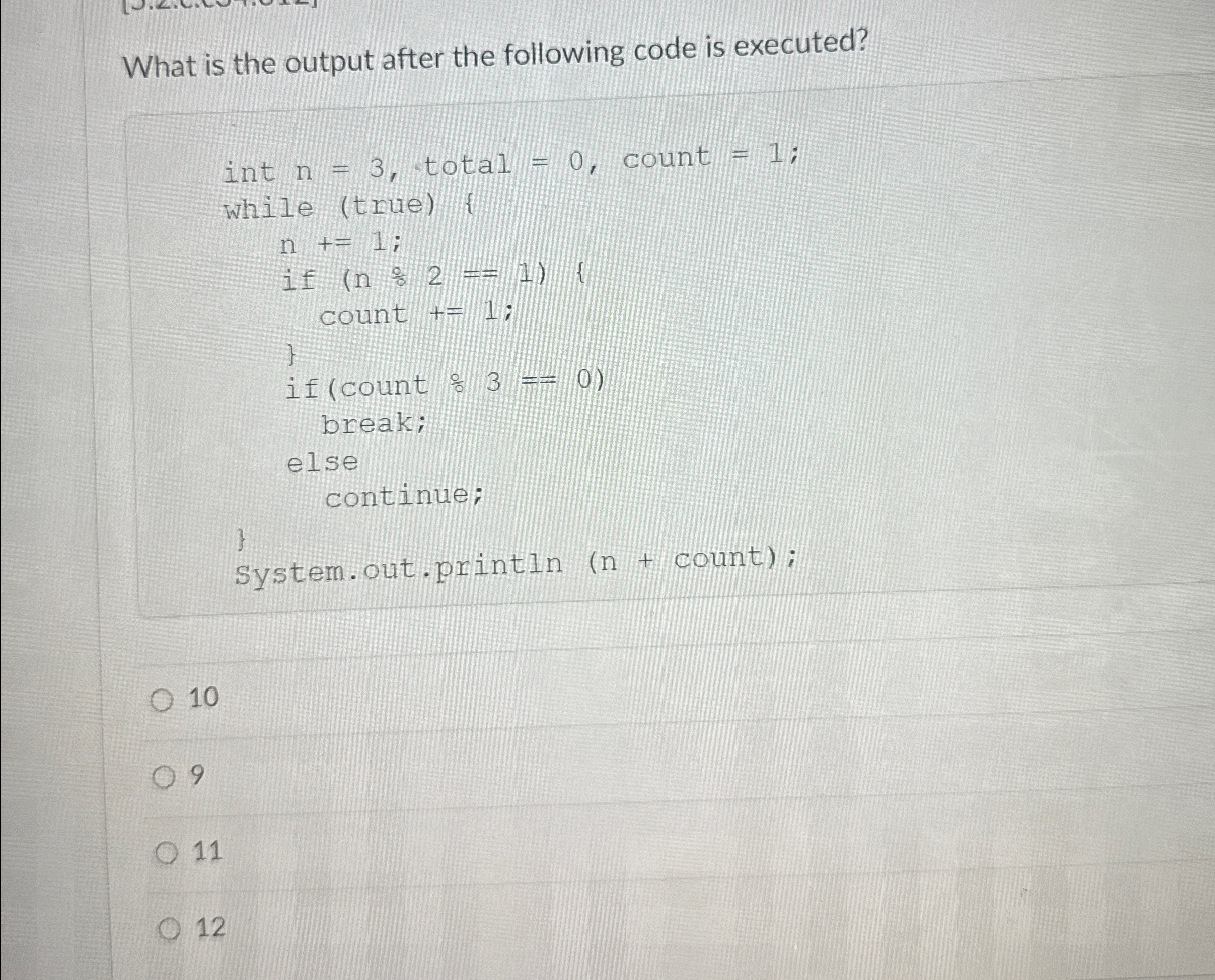 Solved What is the output after the following code is | Chegg.com