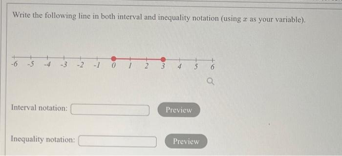 Solved Write the following line in both interval and | Chegg.com