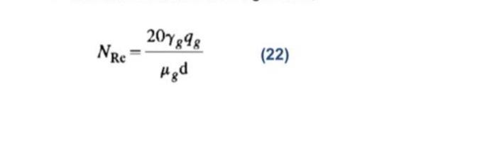 Solved NRe=μg d20γgqg | Chegg.com