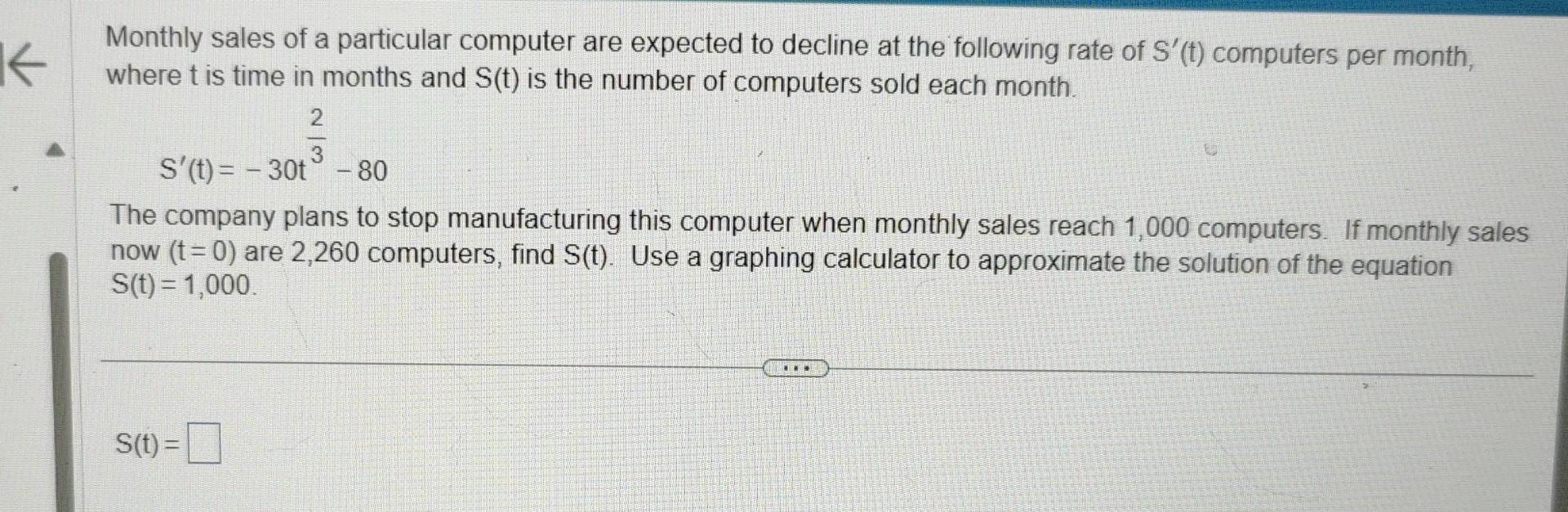 Solved Monthly sales of a particular computer are expected | Chegg.com