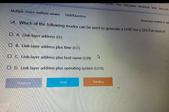 Solved Multiple choice multiple answer 51/60Question 1 51. | Chegg.com
