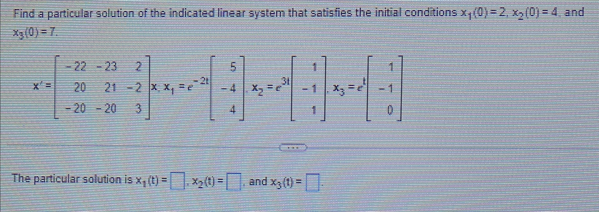 Solved Find a particular solution of the indicated linear | Chegg.com