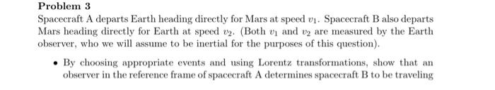 Solved Problem 3 Spacecraft A departs Earth heading directly | Chegg.com