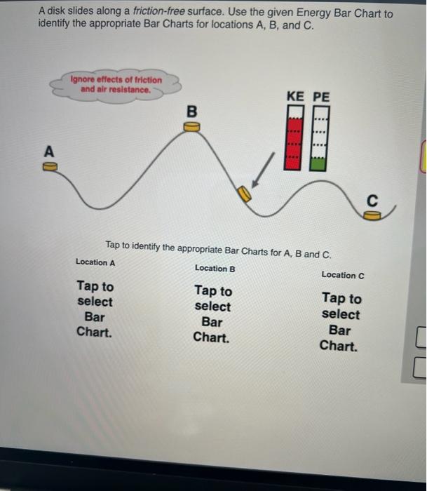 Solved A disk slides along a friction-free surface. Use the | Chegg.com