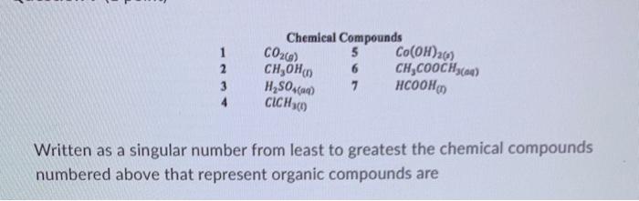 Solved Written as a singular number from least to greatest | Chegg.com