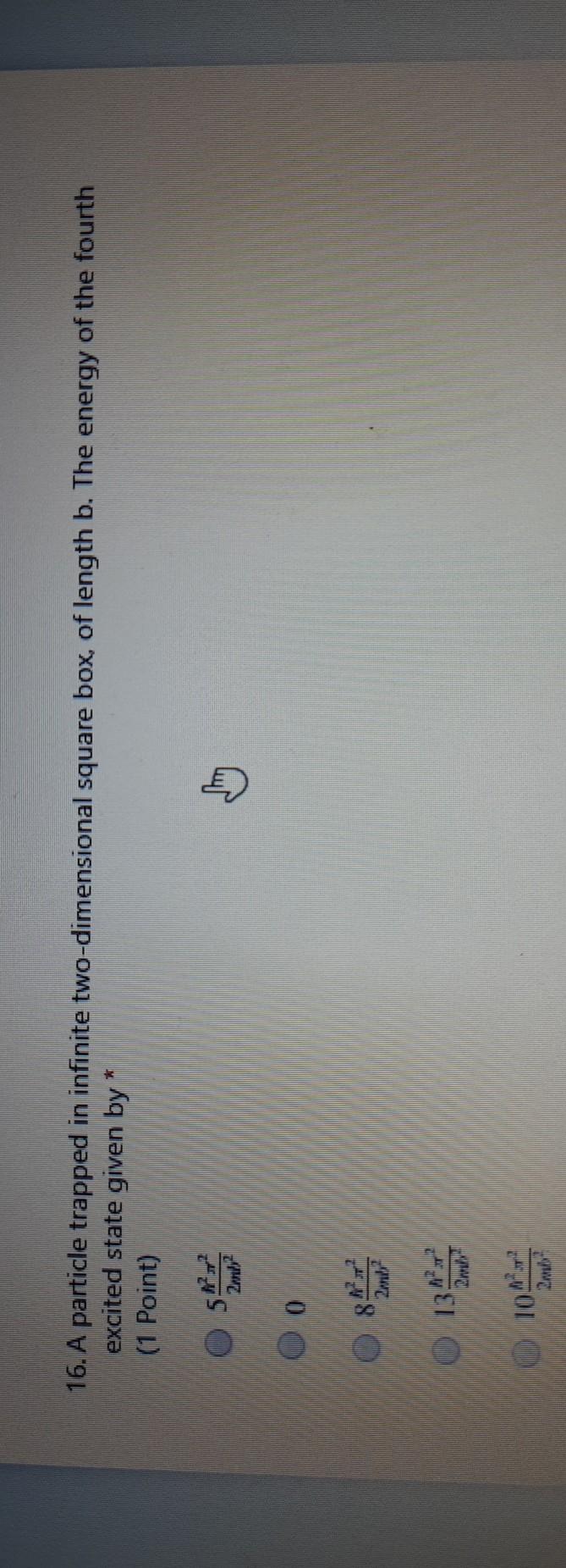 Solved 16. A particle trapped in infinite two-dimensional | Chegg.com