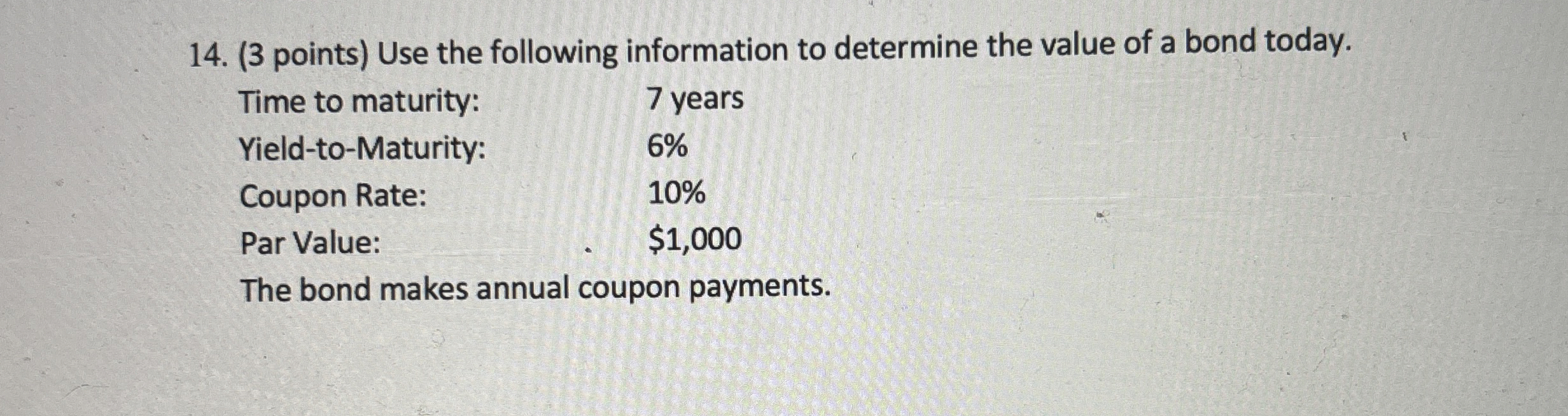Solved ( 3 ﻿points) ﻿Use the following information to | Chegg.com