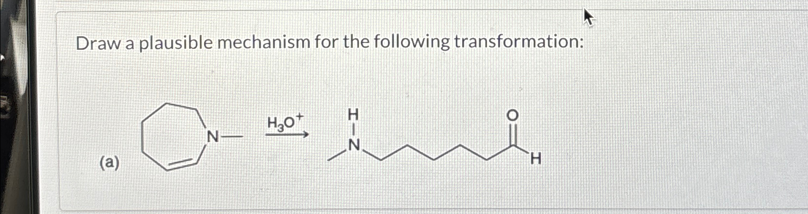Solved Draw a plausible mechanism for the following | Chegg.com