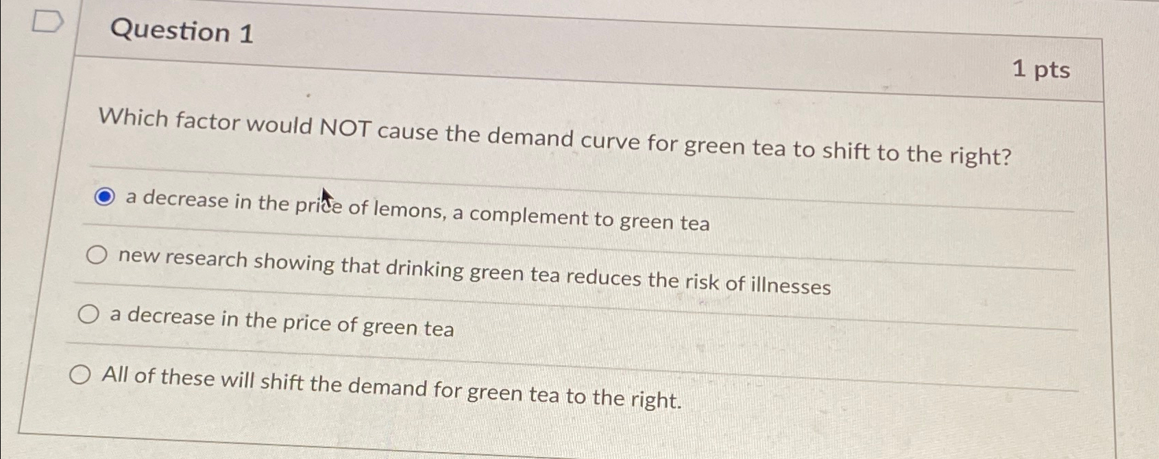 Solved Question 11 ﻿ptsWhich factor would NOT cause the | Chegg.com