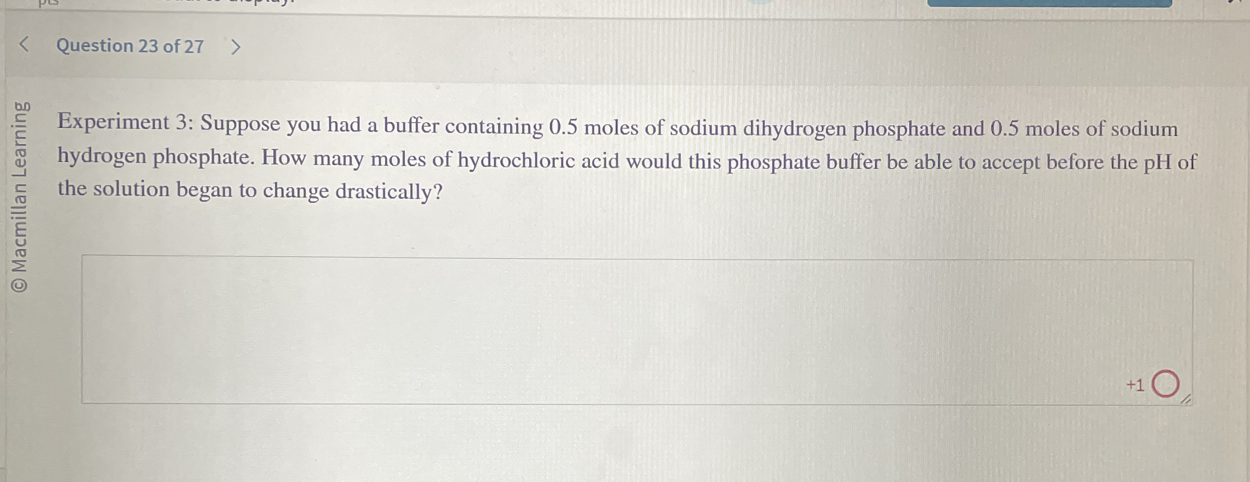 Solved Question 23 ﻿of 27Experiment 3: Suppose you had a | Chegg.com