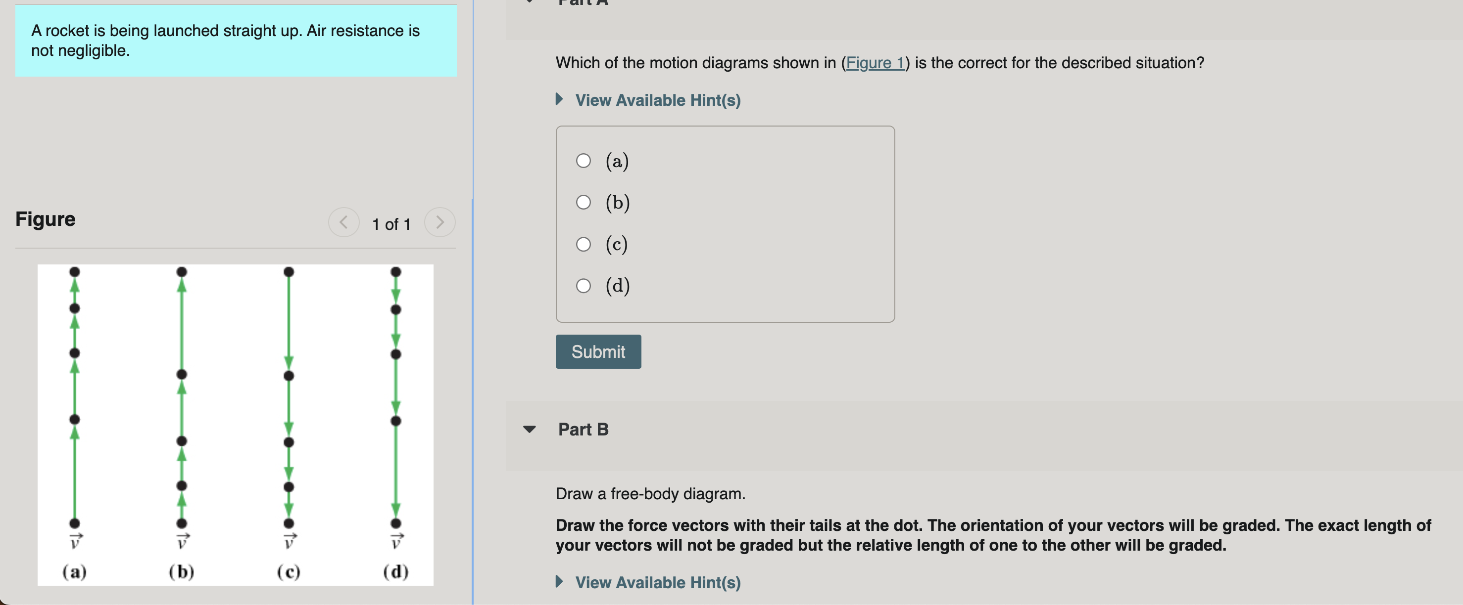 Solved A rocket is being launched straight up. ﻿Air | Chegg.com