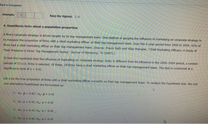 Solved ack to Assignment Attempts: 2 1 Keep the Highest: 4. | Chegg.com