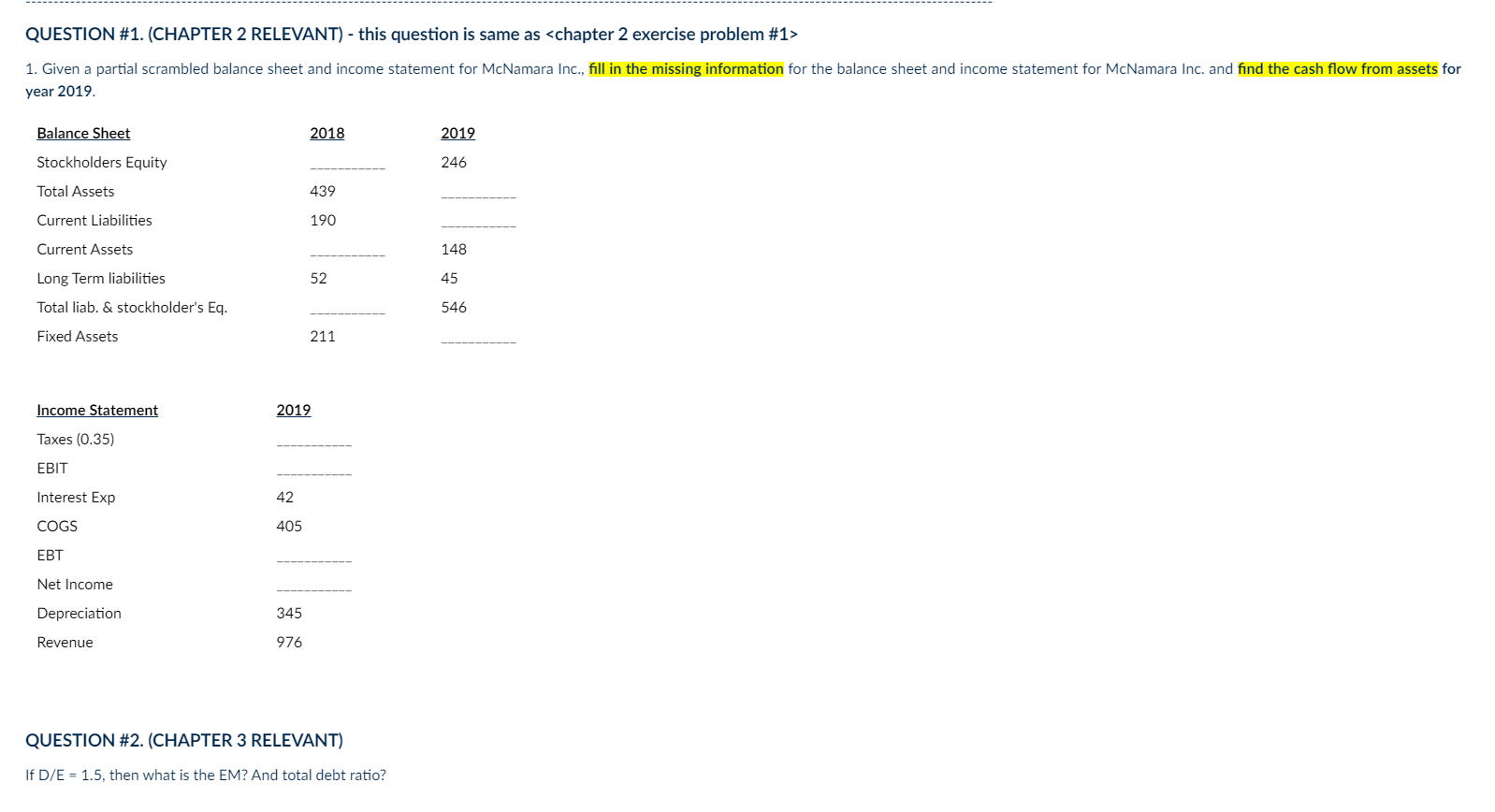 Solved QUESTION #1. (CHAPTER 2 ﻿RELEVANT) - ﻿this question | Chegg.com