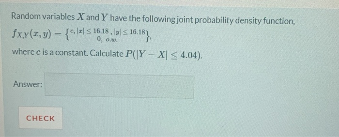Solved Random variables X and Y have the following joint | Chegg.com