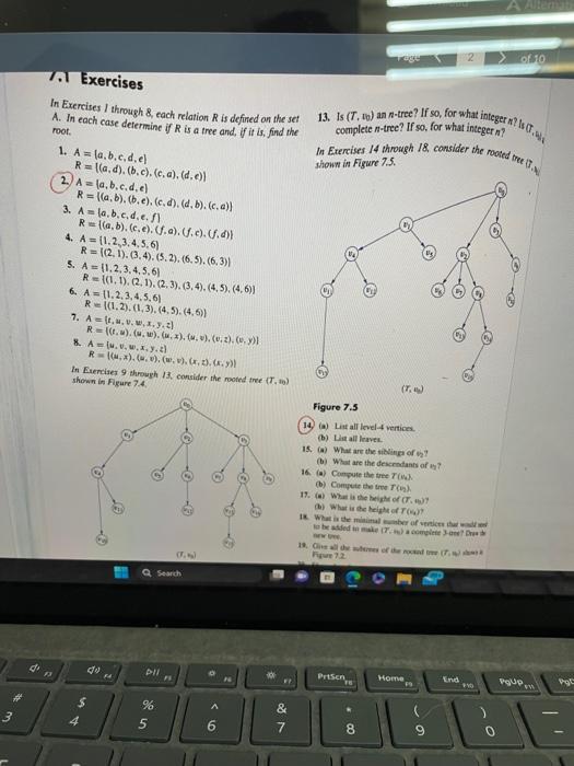 Solved In Exercises I through 8 , each relation R is defuned | Chegg.com