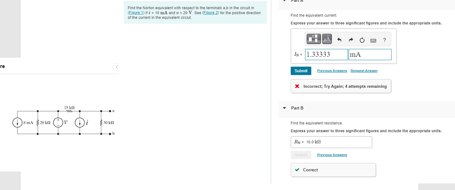 Solved Find the Norton equivalent with respect to the | Chegg.com