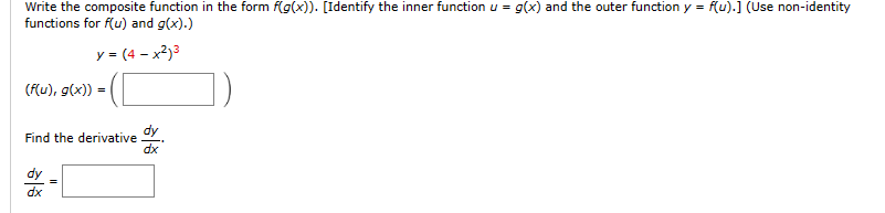 Solved Write the composite function in the form | Chegg.com