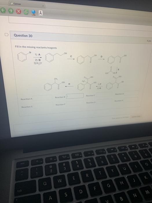 Solved Question 30 Fill in the missing reactants/reagents OH | Chegg.com