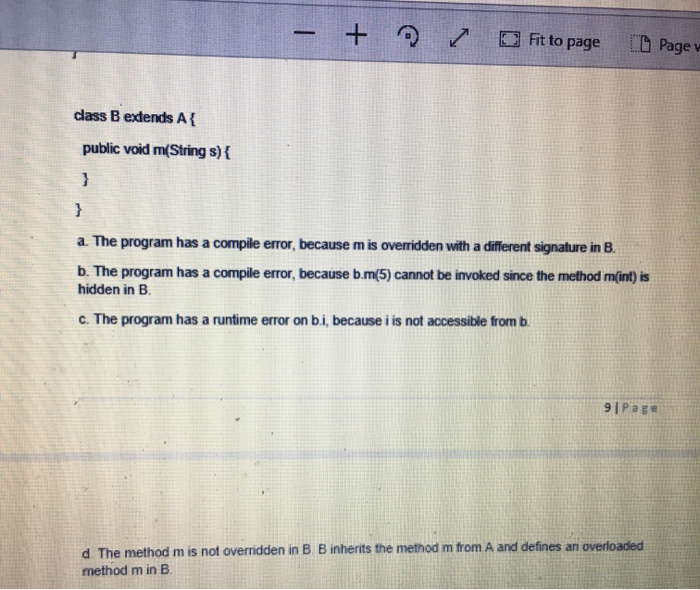 Solved 15 What Is The Output Of Running Class C Class A 