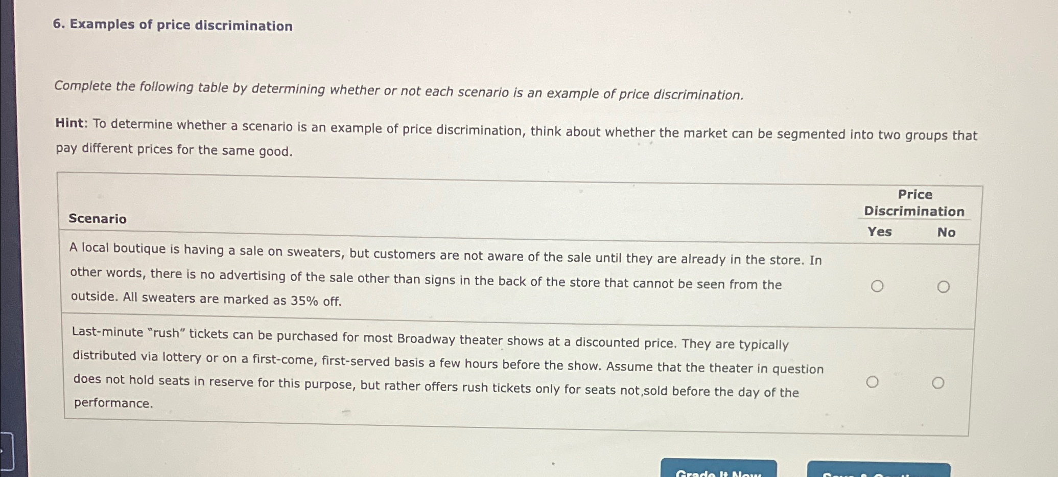 Solved Examples of price discriminationComplete the | Chegg.com