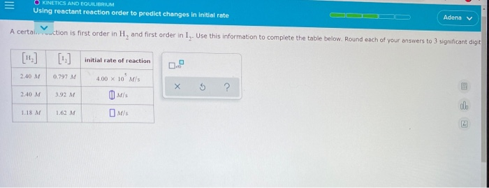 Solved III OKINETICS AND EQUILIBRIUM Using reactant reaction | Chegg.com