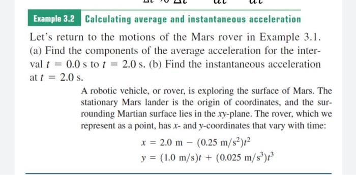 Solved Example 3.2 Calculating average and instantaneous | Chegg.com
