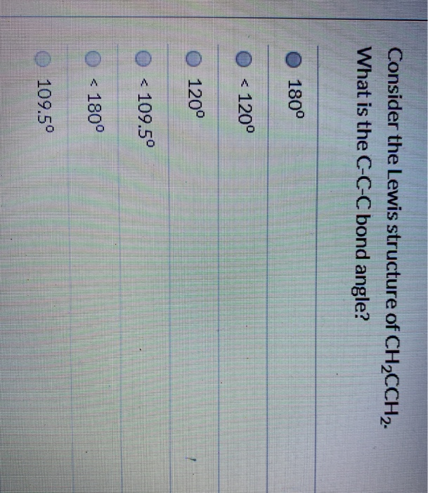 Solved Consider the Lewis structure of CH2CCH2- What is the | Chegg.com