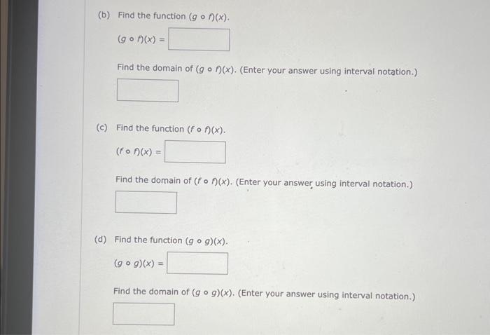 Solved Consider the following. f(x)=x5+4,g(x)=5x (a) Find | Chegg.com