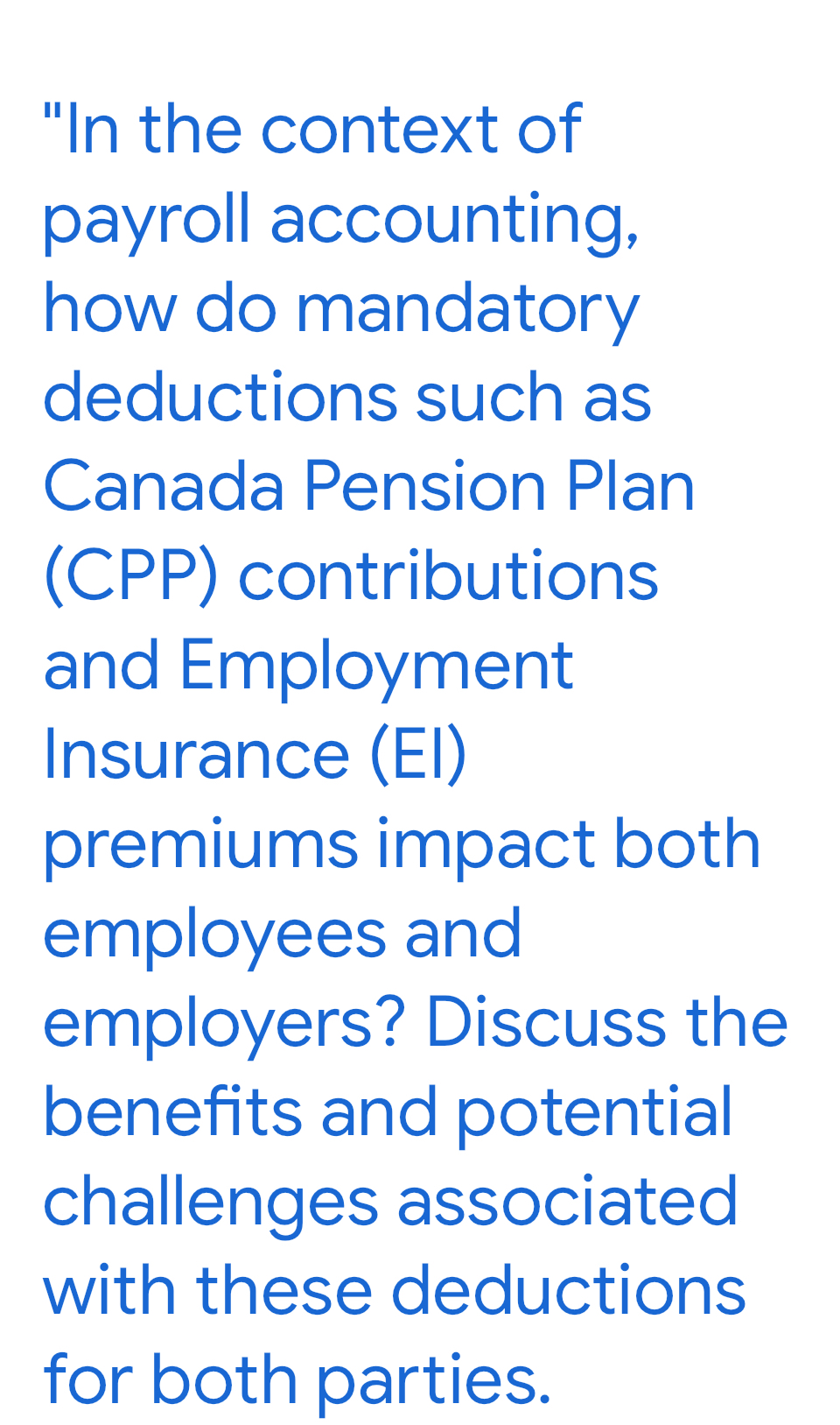 Solved "In the context of payroll accounting, how do | Chegg.com