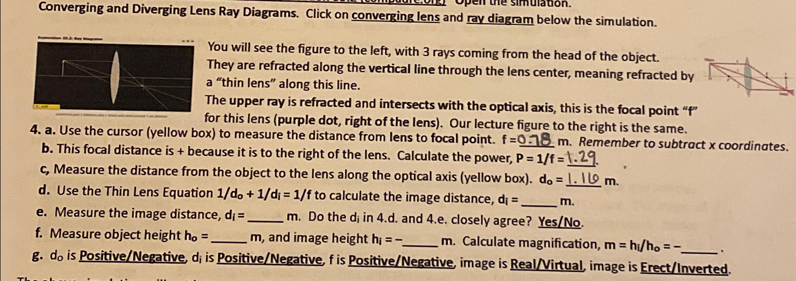 Converging and Diverging Lens Ray Diagrams. Click on | Chegg.com