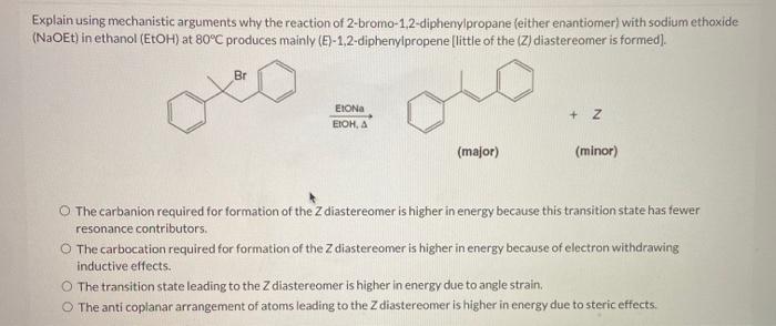 Solved Explain using mechanistic arguments why the reaction | Chegg.com