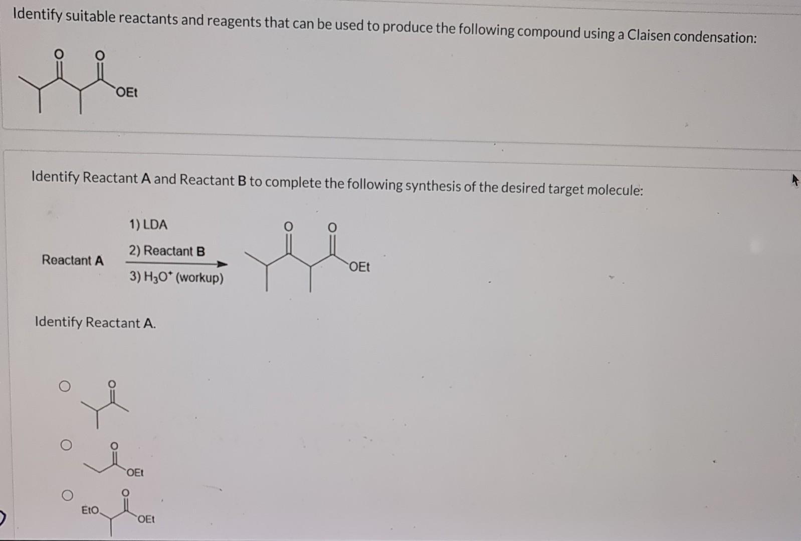 Solved Identify suitable reactants and reagents that can be | Chegg.com