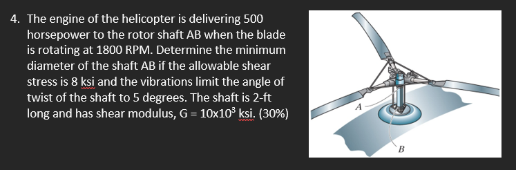 Solved The engine of the helicopter is delivering | Chegg.com
