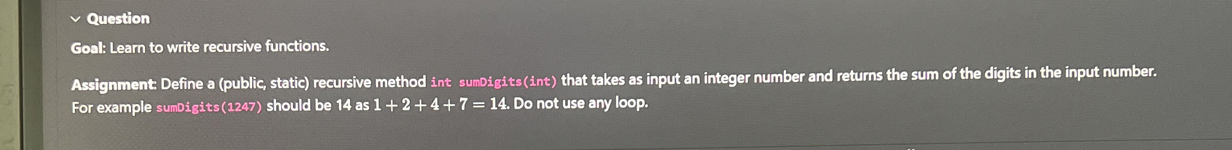 Solved QuestionGoal: Learn to write recursive | Chegg.com Solved QuestionGoal: Learn to write recursive | Chegg.com