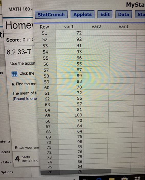 Solved Save Homework Homework 13 Section 6 2 Score 0 Of